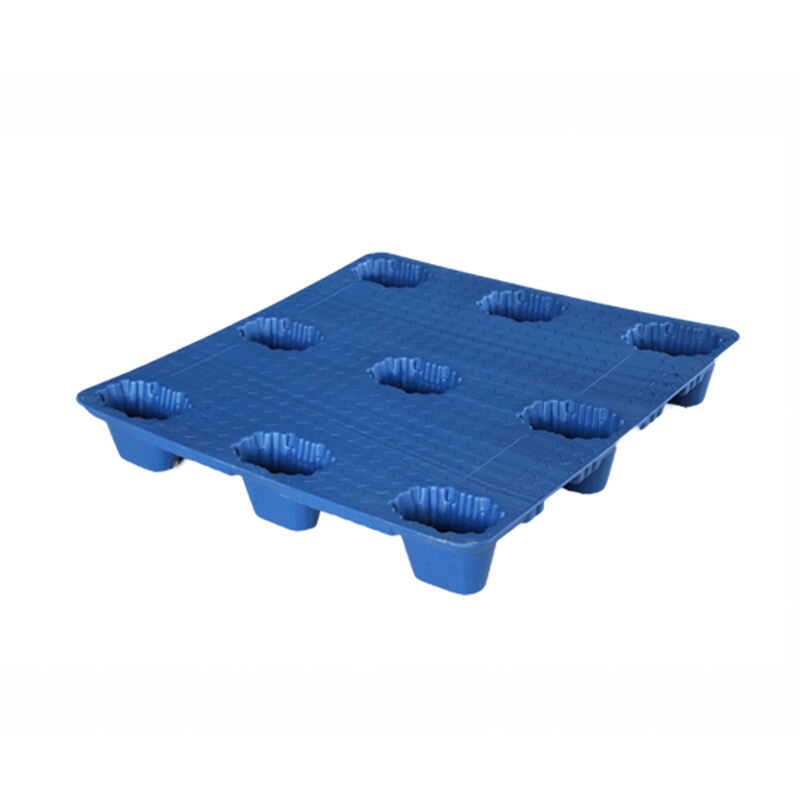 Low-Cost LK1010 Heavy-Duty 9-Leg Blow-Molded Plastic Pallet